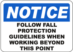 Signage : Fall Protection